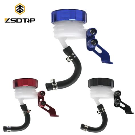 ZSDTRP CNC Aluminum Universal Motorcycle Fluid Reservoir Clutch Fluid Tank Brake Reservoir Oil