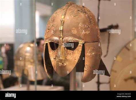 The Sutton Hoo Helmet Part Of The Sutton Hoo Treasure At The British