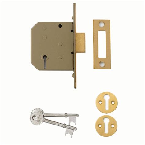 Viscount 5 Lever Mortice Deadlock 64mm Brass Artofit