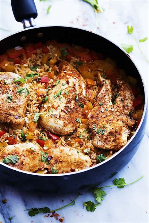 One Pot Spicy Cajun Chicken And Rice Creme De La Crumb