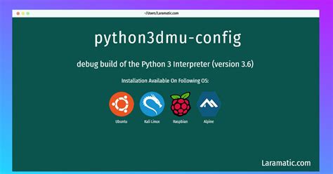 Python3dmu Config Command Laramatic