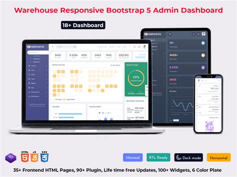 Responsive Dashboard Webapp Template Warehouse Multipurpose Themes
