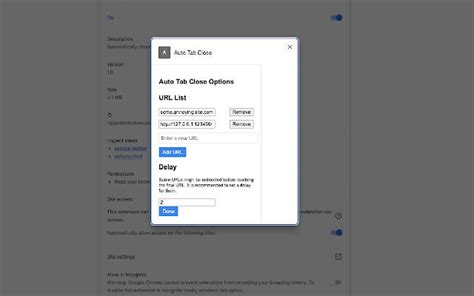 Auto Tab Close Google Chrome