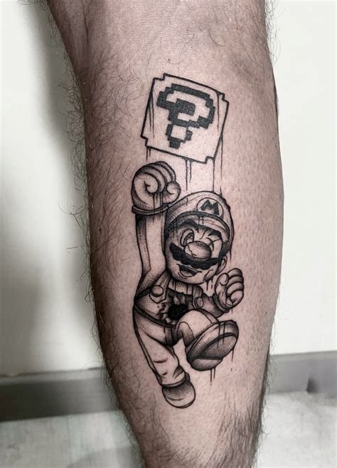 MARIO BROS TATTOO Lbrllt On Insta Tatouage Mario Tatouage Mario Bros