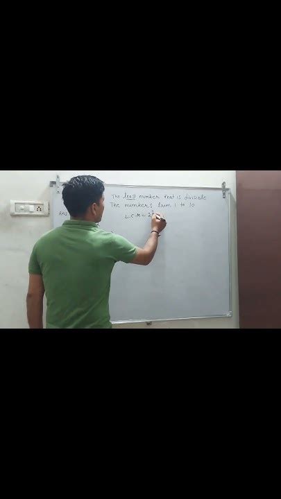 Find The Least Number That Is Divisible By All The Numbers From 1to10 Youtube
