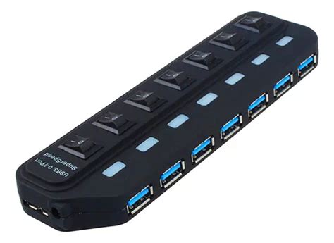 Hub Usb Plug Play Concentrador Divisor Usb 30 De 7 Puertos Cuotas