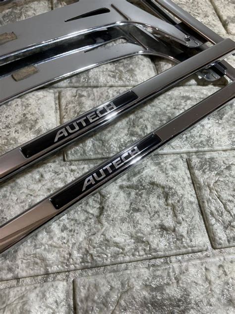 【やや傷や汚れあり】日産純正ナンバーフレーム フーガ エルグランド ステージア キューブ セレナ オーテック Autech純正ナンバーフレーム