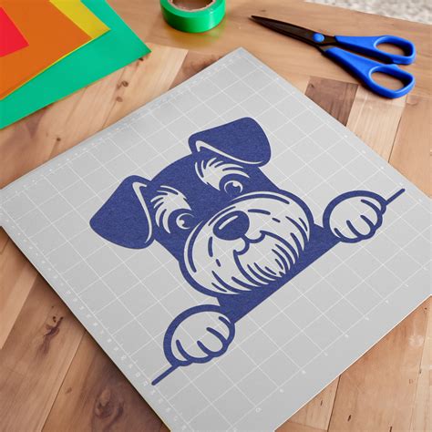 Giant Schnauzer Peeking Design Svg Png Dxf For Cutting Machines