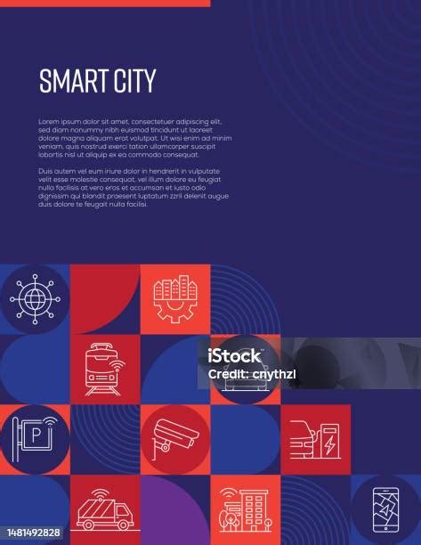 Smart City Related Design With Line Icons Simple Outline Symbol Icons