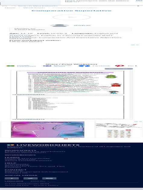 Comparative Superlative Interactive Worksheet Live Worksheets Pdf