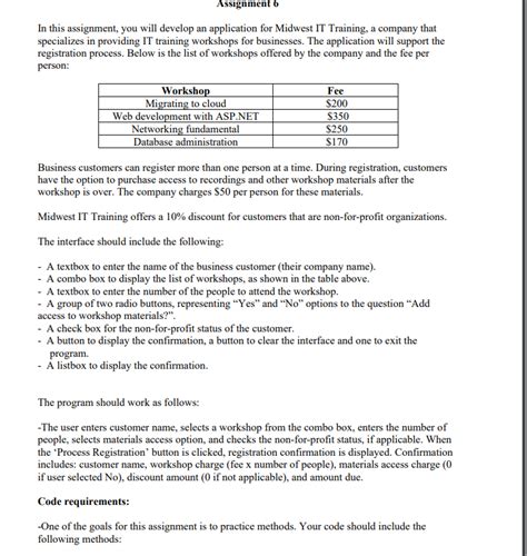 Solved In This Assignment You Will Develop An Application Chegg