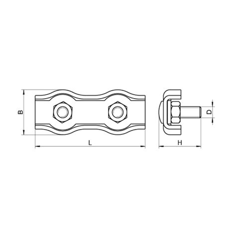 Factory Direct Sale 304 Stainless Steel Duplex Wire Rope Clip Cable