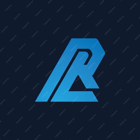Premium Vector Abstract Initial Letter Rl Or Lr Logo In Blue Color Isolated In Navy Background