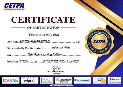 Aditya Kumar Tiwari On Linkedin Datascience Python Industrialvisit