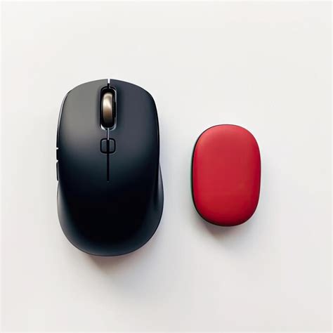 Premium Ai Image Black And Red Computer Mouse On A White Background