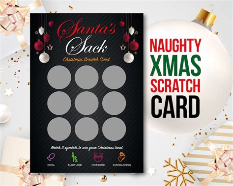 Naughty Christmas Scratch Card Gift For Him Gift For Her Sexy Christmas Card Date Night