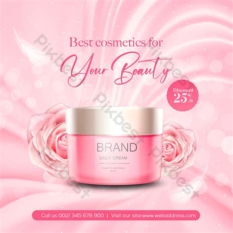 Psd Cosmetics Beauty Products And Makeup Social Psd Free Download