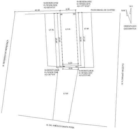 Geographic Orientation For Plot Planning Autocad Dwg Drawing