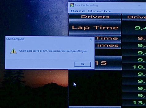 Pace Car Recording Will Not Save To Disk SOLVED SlotForum