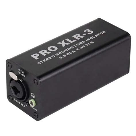 PRO XLR Professional Stereo Ground Loop Isolator RCA XLR Audio Noise Filter Noise
