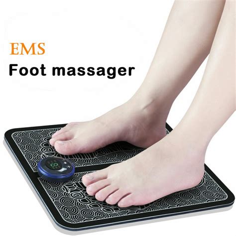 Electric Ems Foot Massager Pad Portable Foldable Massage Mat Muscle