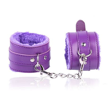 New Wrist And Ankle Handcuffs Fuzzy Leather Furry Flirting Bed