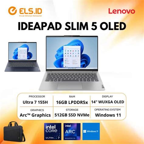 Promo Lenovo Ideapad Slim Imh Oled Core Ultra H Gb Ssd Gb Blue Diskon Di