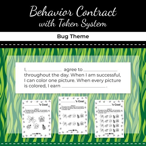 Behavior Contract With Token System Bug Theme Behavior Analyst Resource Center