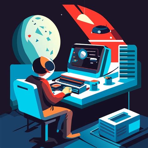 A Computer Uploading Vector Illustration Premium Ai Generated Vector