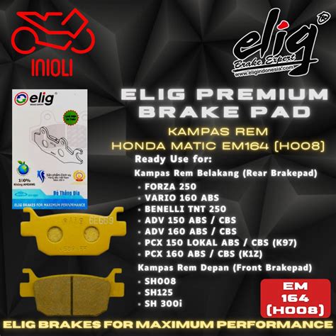 Jual KAMPAS REM BELAKANG ELIG EM HONDA PCX LOKAL ABS CBS PCX ABS CBS ADV ABS CBS