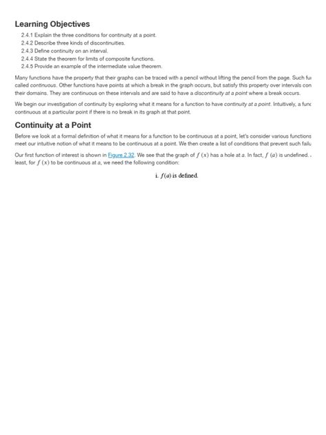 2 4 Continuity Calculus Volume 1 Openstax Pdf