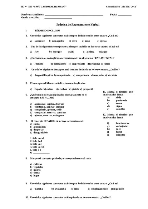 Ejercicios De Inclusión Exámenes Selectividad De Inglés Docsity