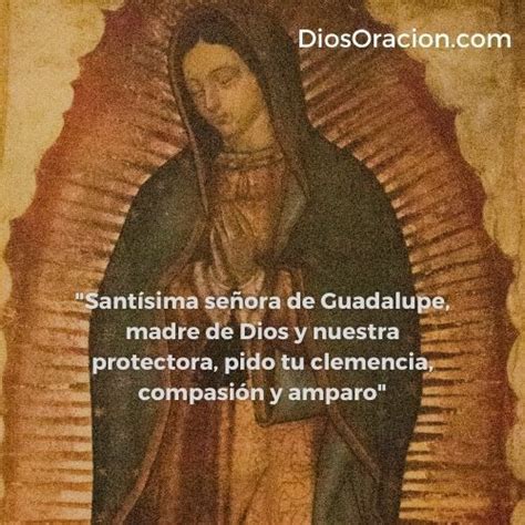 Oración a la Virgen de Guadalupe para pedir un milagro Oracion virgen milagrosa Oracion a la