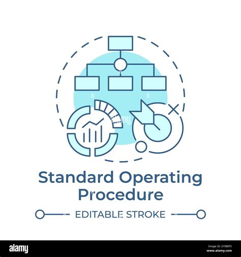 Standard Operating Procedure Soft Blue Concept Icon Stock Vector Image