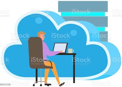 Business Technology Storage Cloud Server Service Concept With Data Network Internet Web