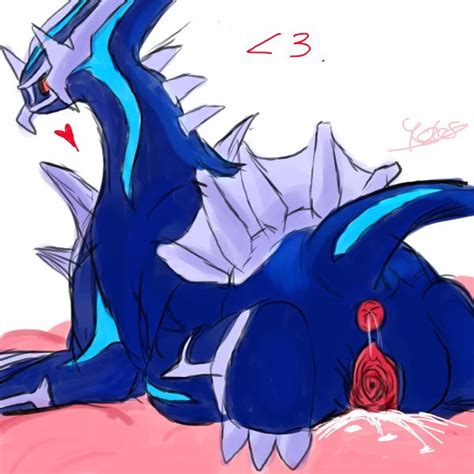 Rule 34 Anus Back View Blue Skin Color Dialga Female Female Only Feral Nintendo Nude Pokemon
