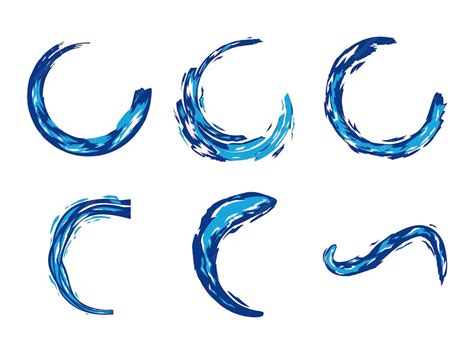 Blue Energy Slash Effect Vector Action Premium Vector