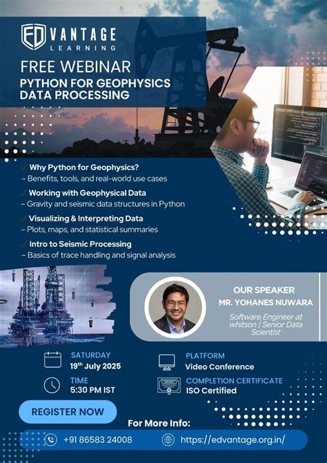 🚀 Free Webinar Python For Geophysics Data Processing Edvantage