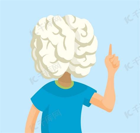 聪明人炫耀智慧的卡通插图背景图片免费下载 海报banner 高清大图 千库网 图片编号6306560