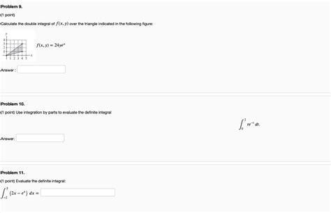 Solved Problem Point Calculate The Double Integral Of Chegg