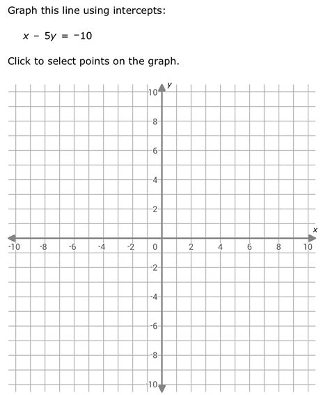 Graph This Line Using Intercepts X Y Studyx