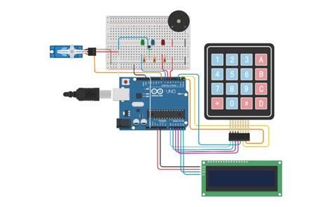Circuit Design Smart Lock System Tinkercad