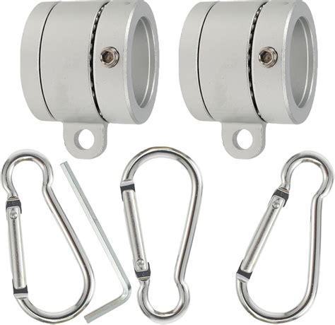 Ktzctpca 2pcs Flag Pole Ring 360° Rotating Anti Wrap Flag