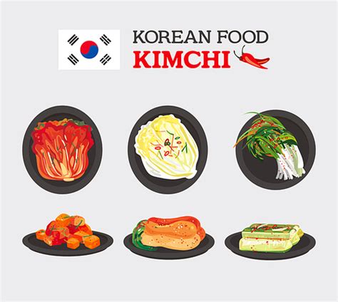 유토이미지 여러가지 김치 일러스트