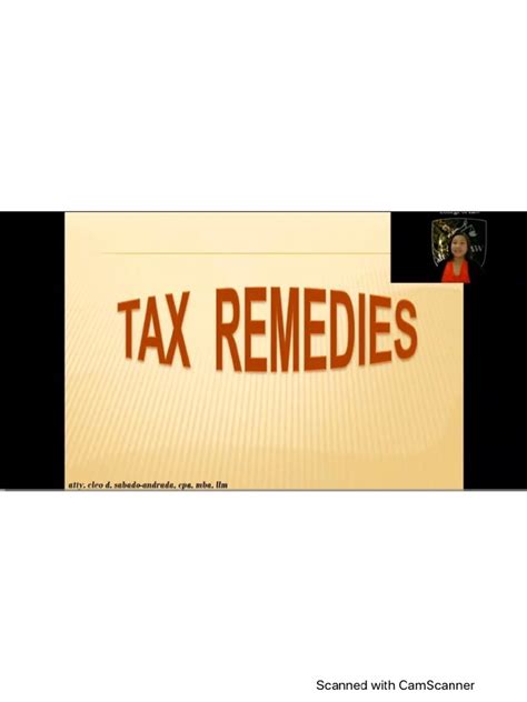 Tax Remedies Lecture 12 Pdf