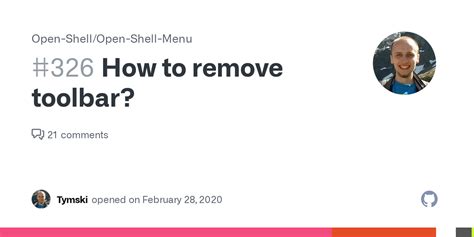 How To Remove Toolbar · Issue 326 · Open Shellopen Shell Menu · Github