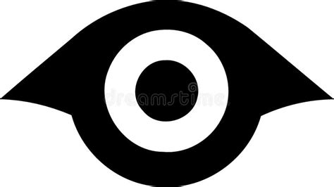 Black And White Artistic Human Eye Icon Or Symbol Stock Vector