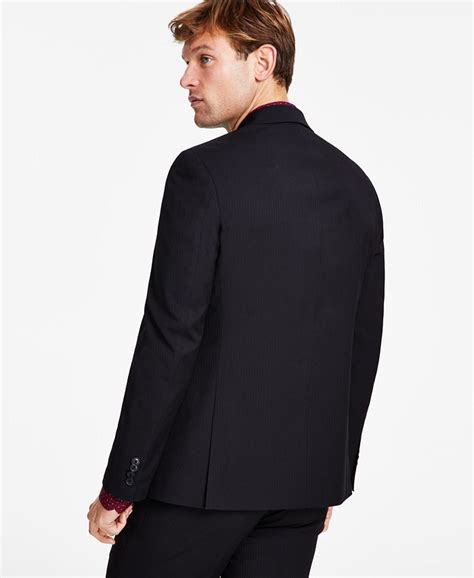 Alfani Mens Slim Fit Double Breasted Stripe Suit Jacket Created For