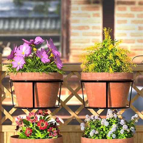 Arlmont And Co Set Of 2 Hanging Railing Planters Baskets Art Hanging