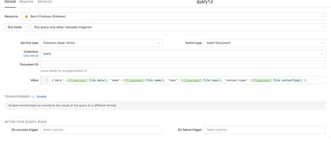 Fileupload Contents Of A Json File As A String To Firestore 💬 Queries And Resources Retool